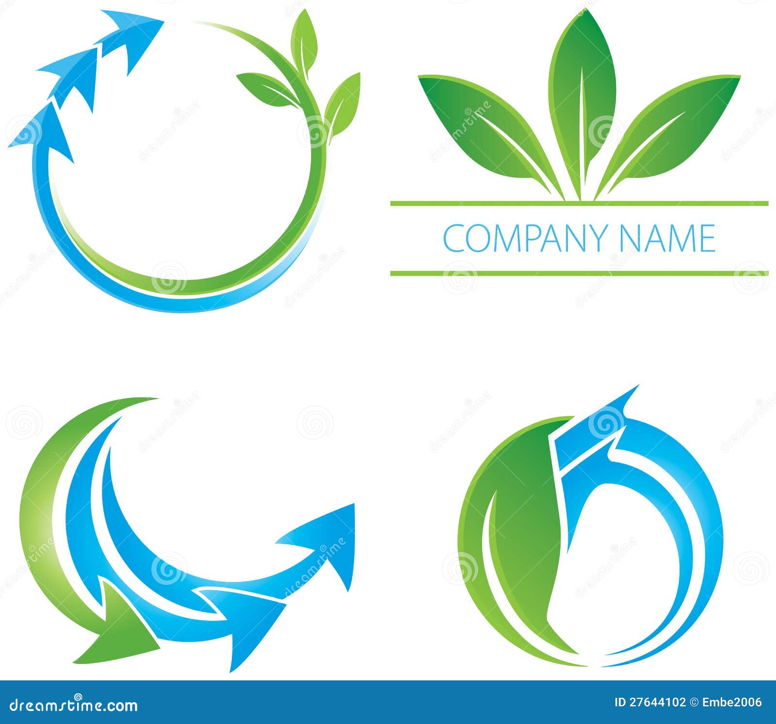 Arrow Leaf Logo stock vector. Illustration of clean, gradient - 27644102
