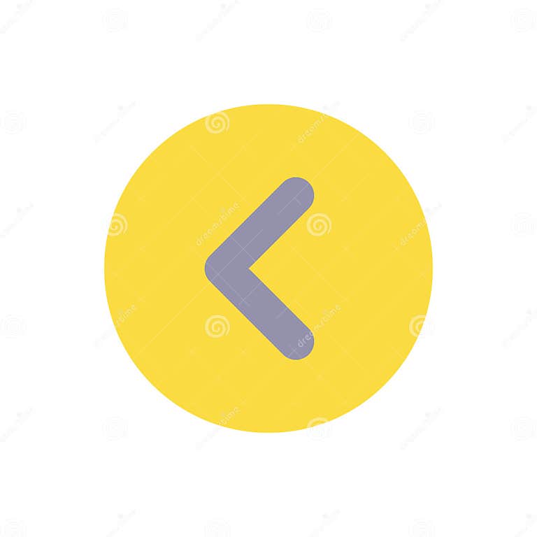Arrow Left Button Flat Color Ui Icon Stock Illustration - Illustration of toolbar, cycle: 251859863