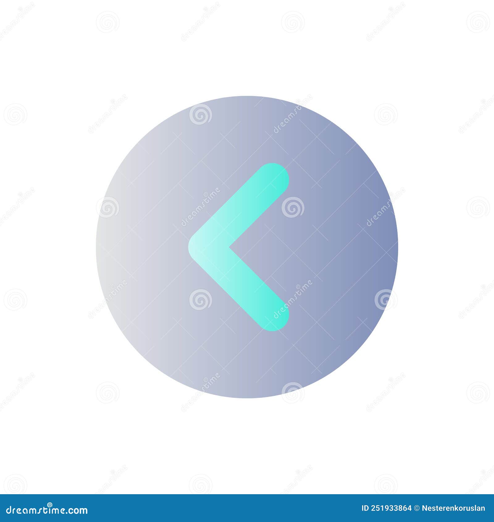 Arrow Left Button Flat Gradient Color Ui Icon Stock Vector - Illustration of mobile, color ...