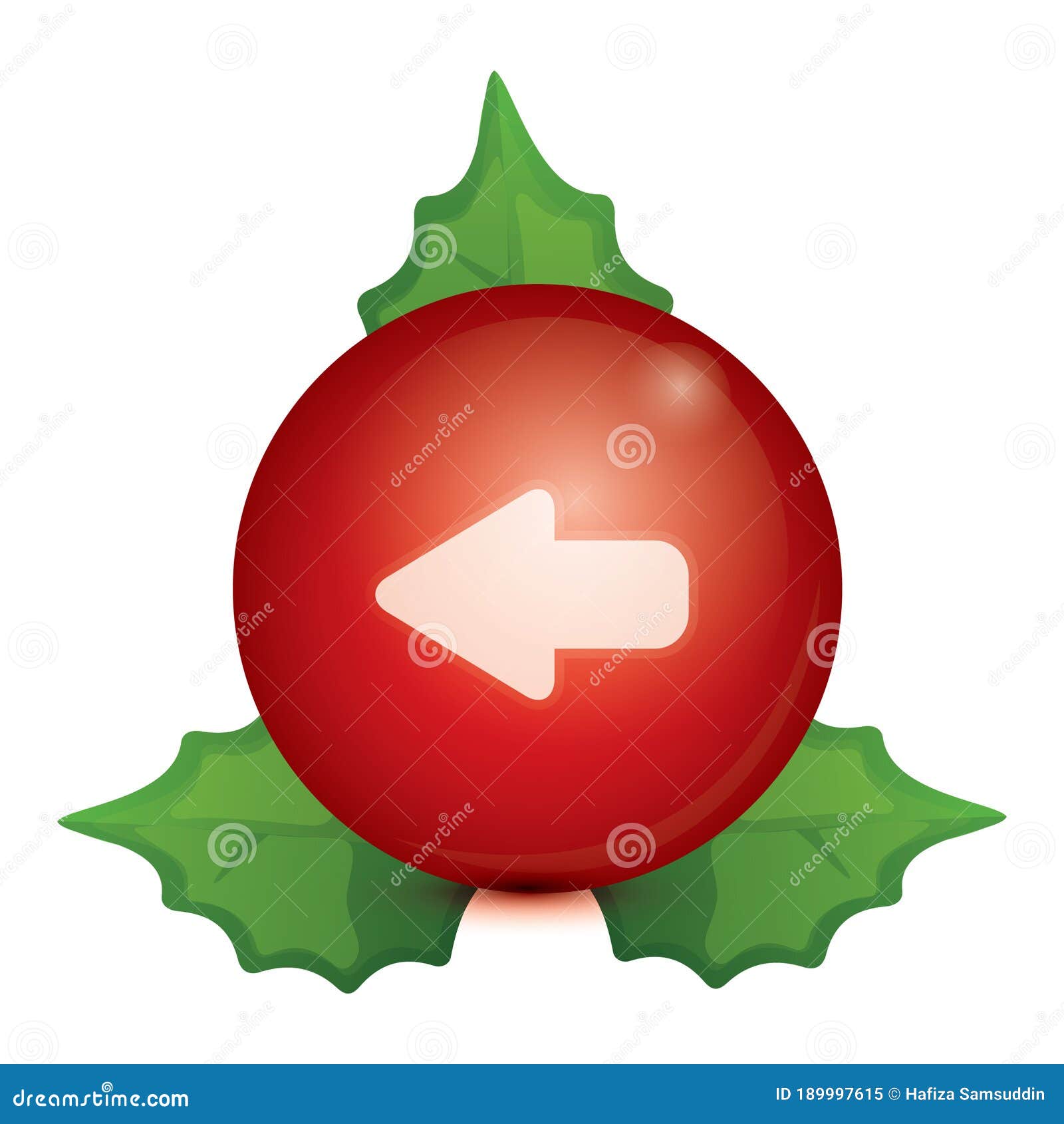 Arrow Left Button. Vector Illustration Decorative Design Stock Vector ...