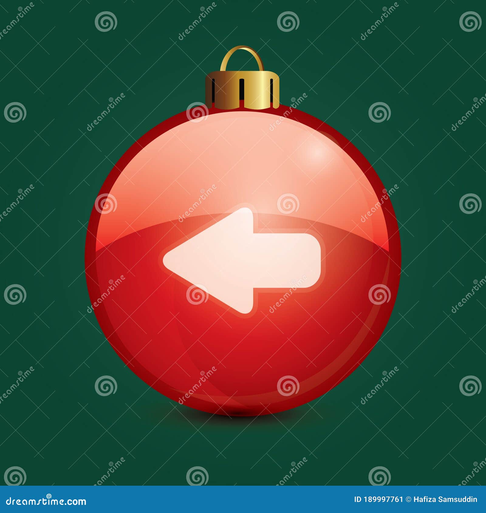 Arrow Left Button. Vector Illustration Decorative Design Stock Vector ...