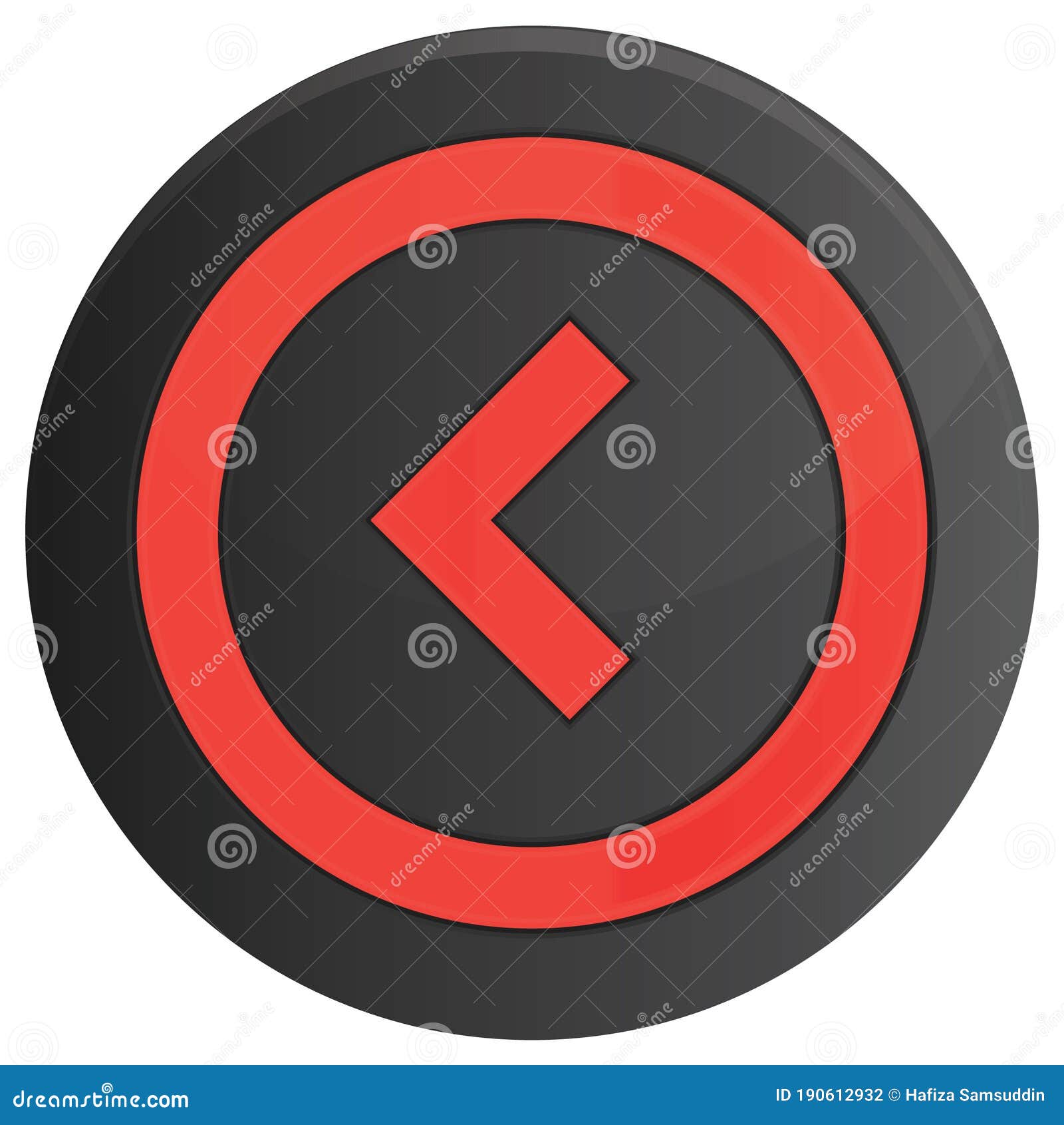 Arrow Left Button. Vector Illustration Decorative Design Stock Vector ...