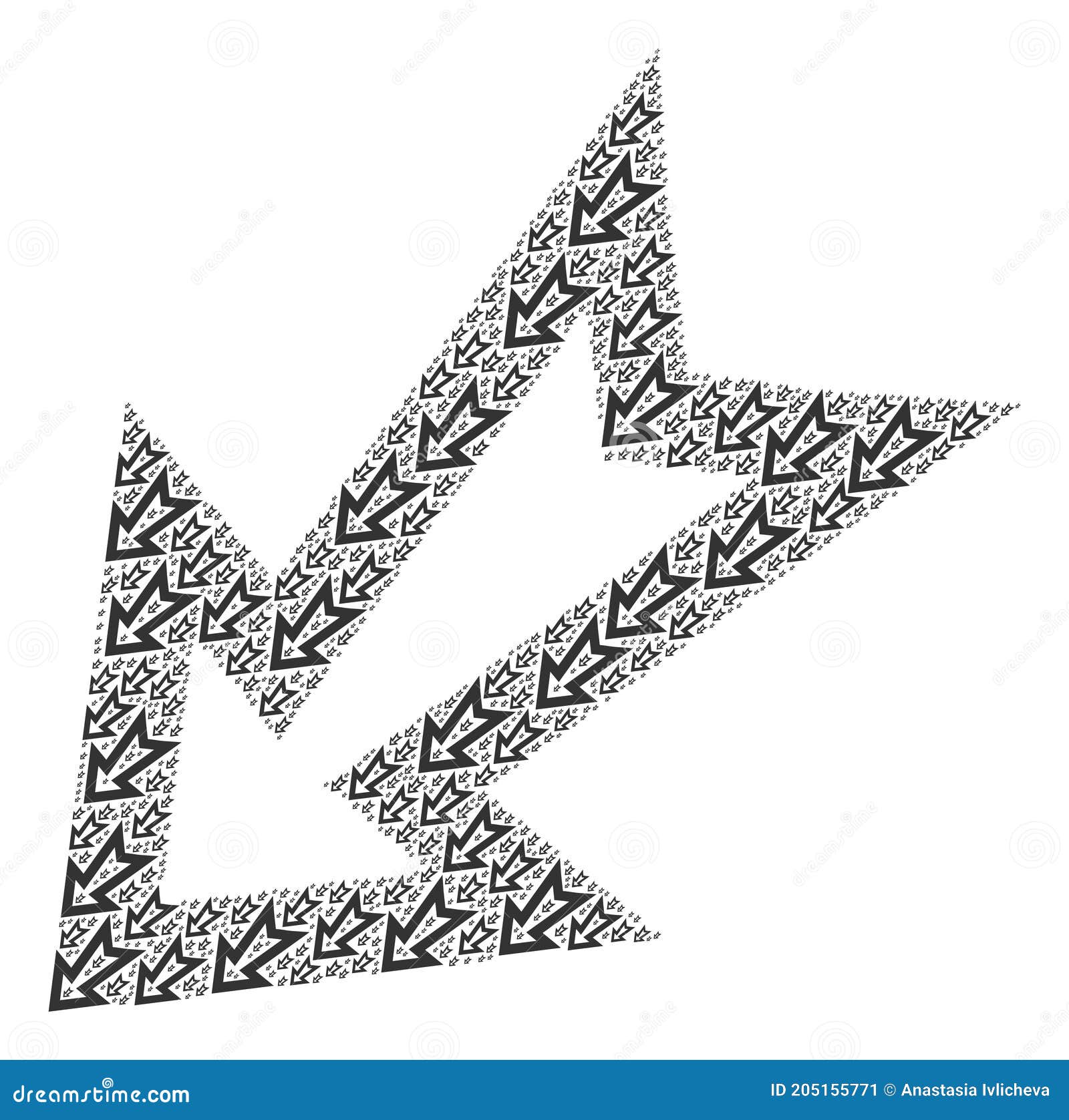 Arrow Left Down Recursion Mosaic of Itself Items Stock Vector ... Arrow Left Down Recursion Mosaic of Itself Items Stock Vector ...