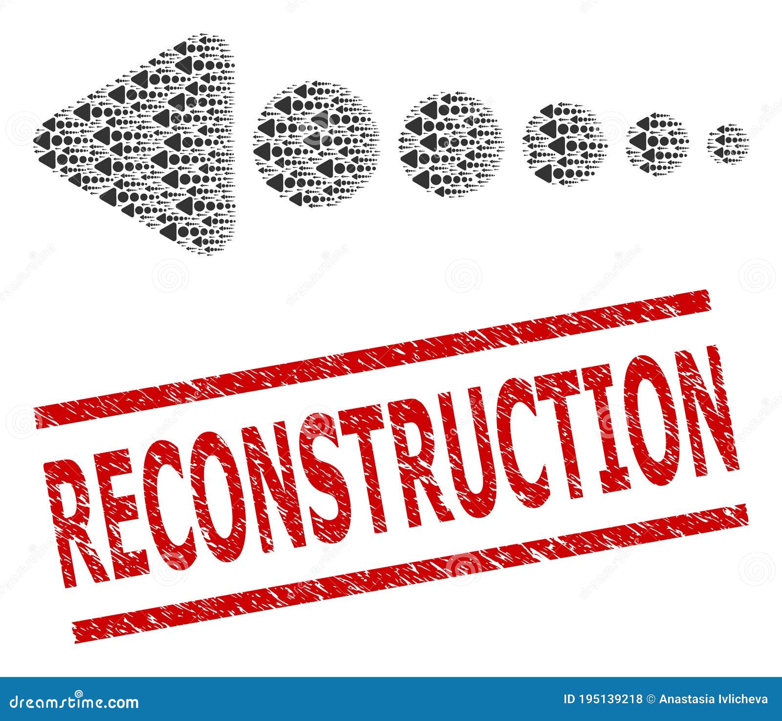 Arrow Left Recursive Composition of Arrow Left Icons and Grunge ...