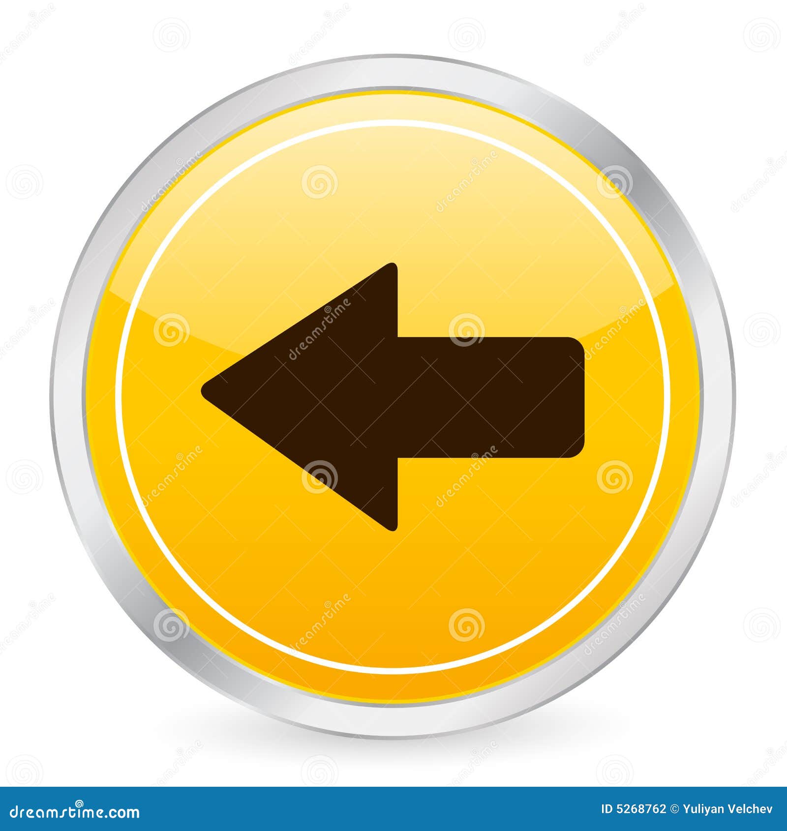 Yellow Left Arrow Clip Art