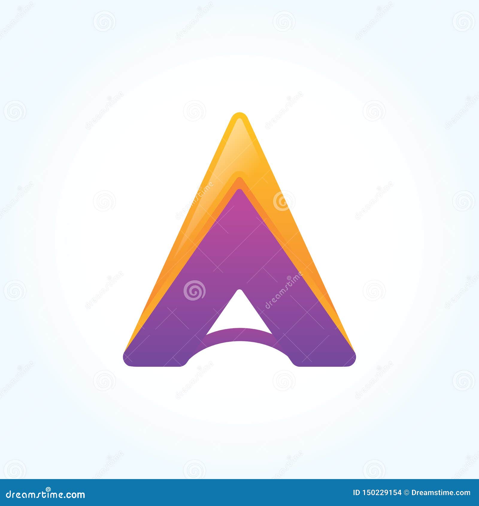 Arrow Letter a Logo Sign, Paper Material Design, Vector Stock Vector ...