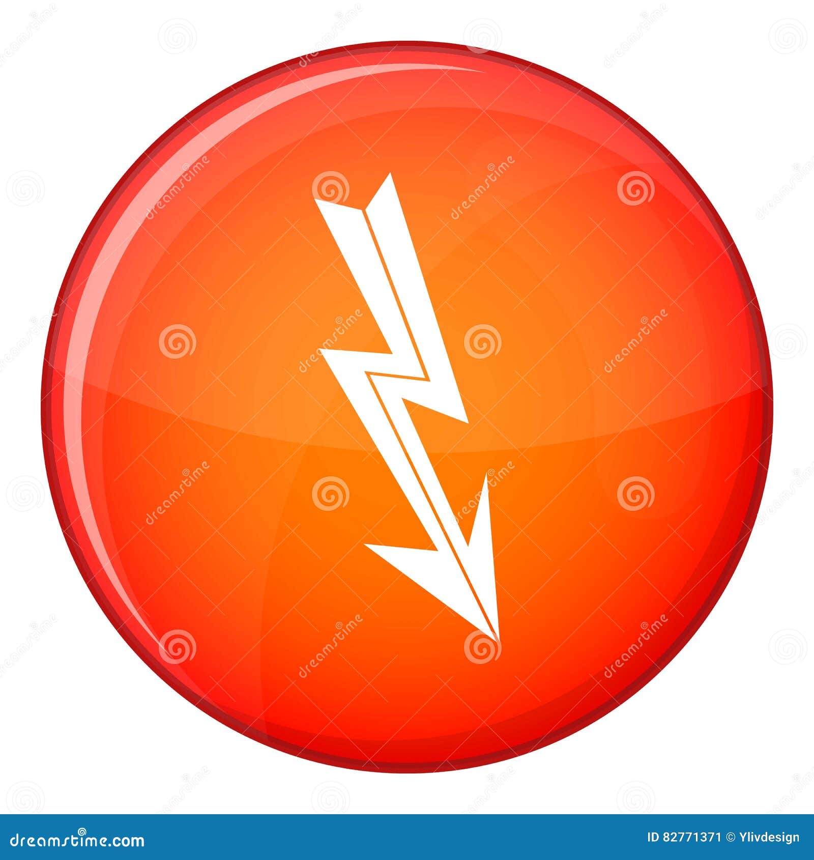Arrow Lightning Icon, Flat Style Stock Vector - Illustration of arrow ...