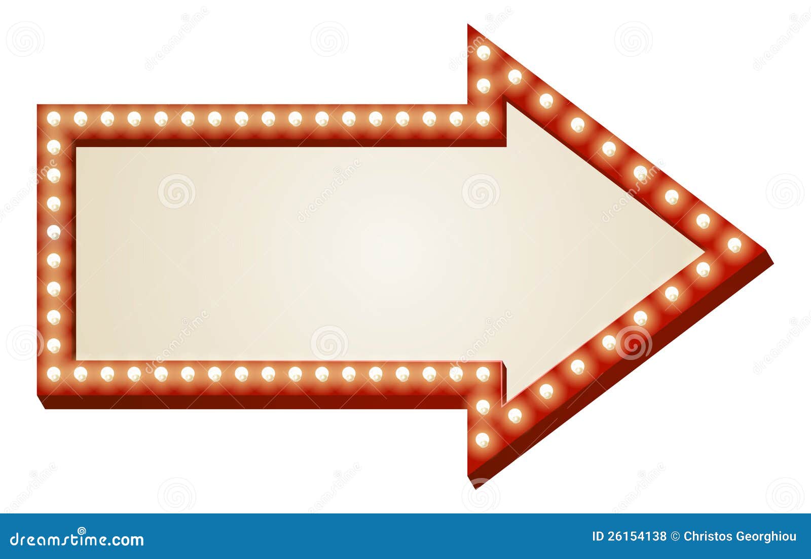 Arrow lights sign stock vector. Illustration of casino - 26154138