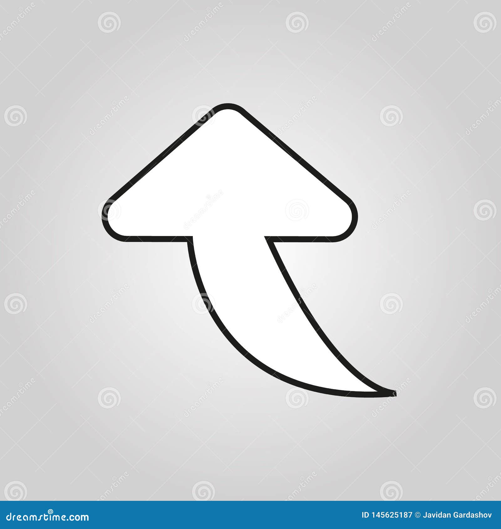 The Arrow Line Icon. Direction and Arrow, Navigation Symbol. Flat ...