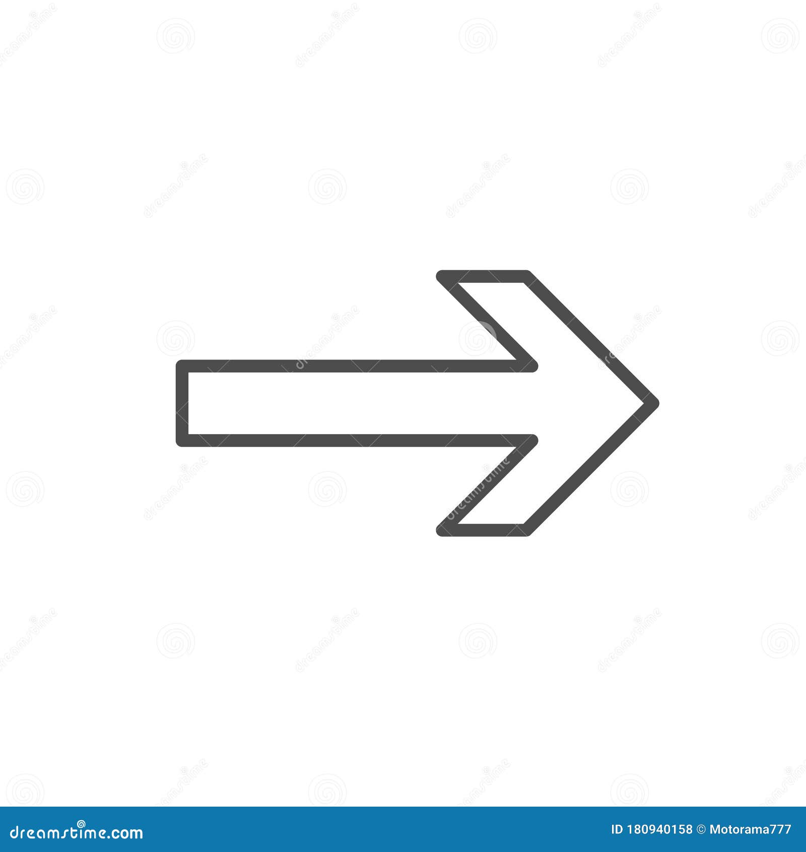 Arrow Line Icon and Pointer Sign Stock Vector - Illustration of move ...