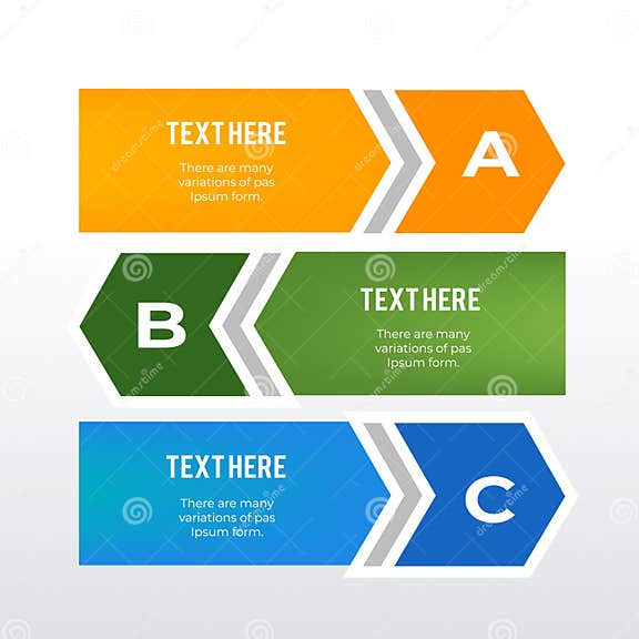 Arrow List Infographic Template Design. Business Concept Infograph with ...