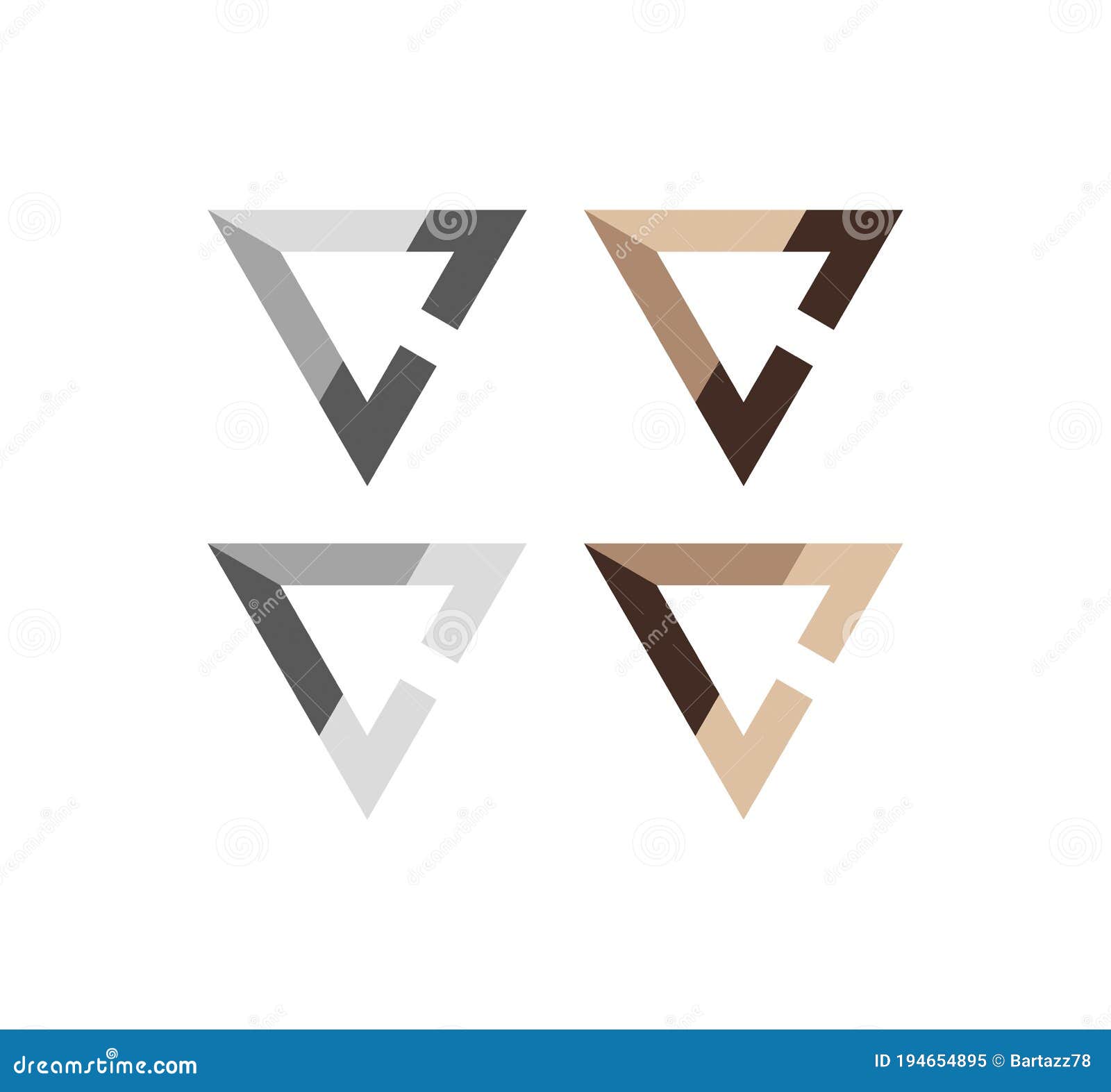 Brown and Grey Arrow Logo Design on Isolated Background. Stock Vector ...