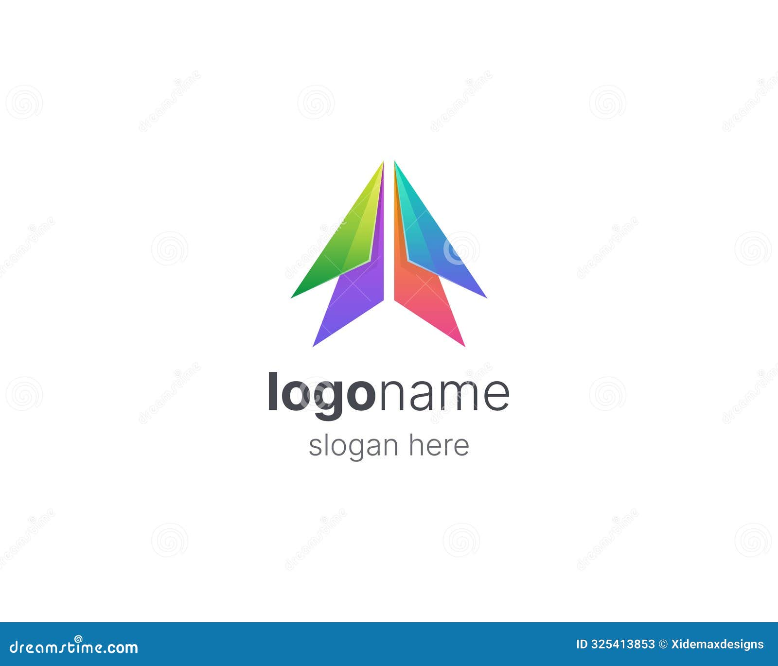 Arrow Logo. Creative Colorful Stack Arrow Icon Stock Illustration ...