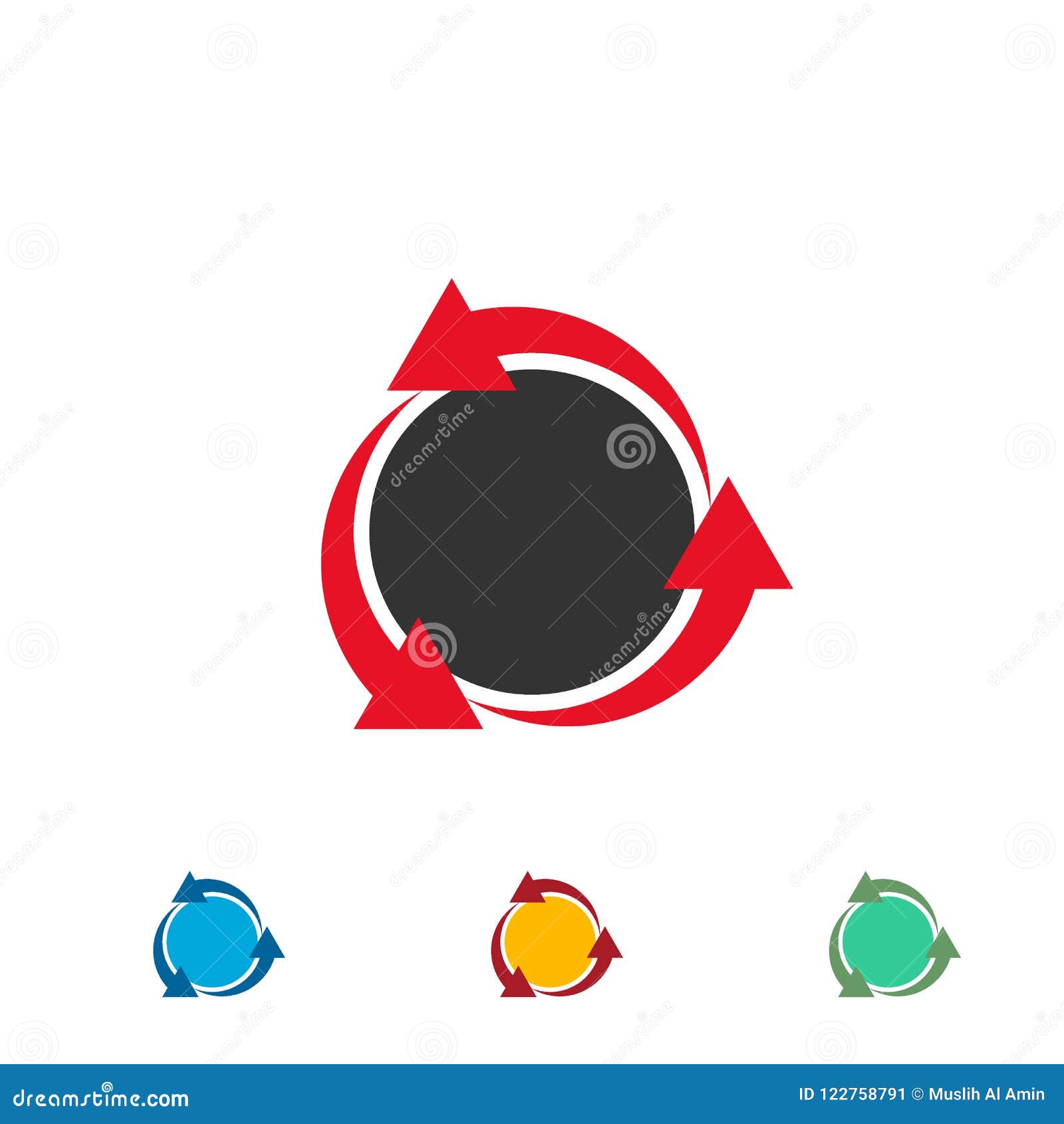 Arrow Logo Design, Circle with Arrow, Vector Icon. Stock Vector ...