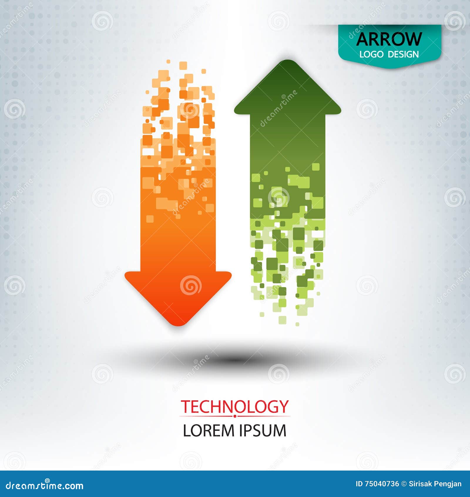 Arrow Logo Design Up and Down Vertical Shape Stock Illustration ...