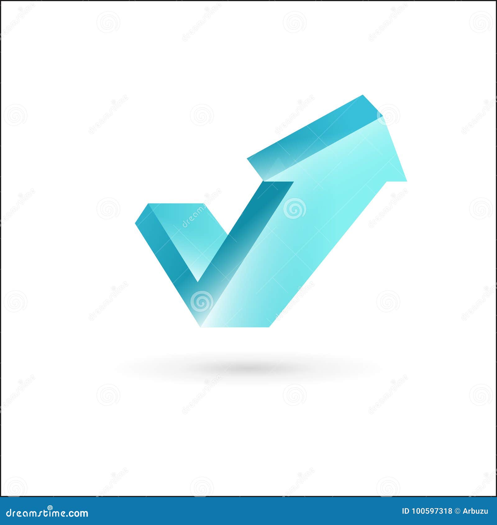 Letter V Arrow Check Mark Logo Icon Design Template Elements Stock ...