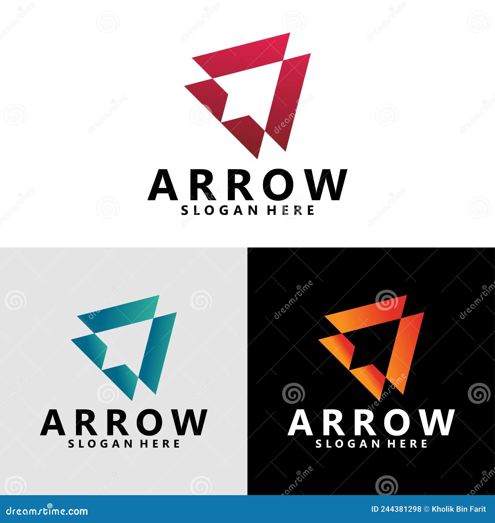Arrow Logo Icon Vector Isolated Stock Vector - Illustration of abstract ...