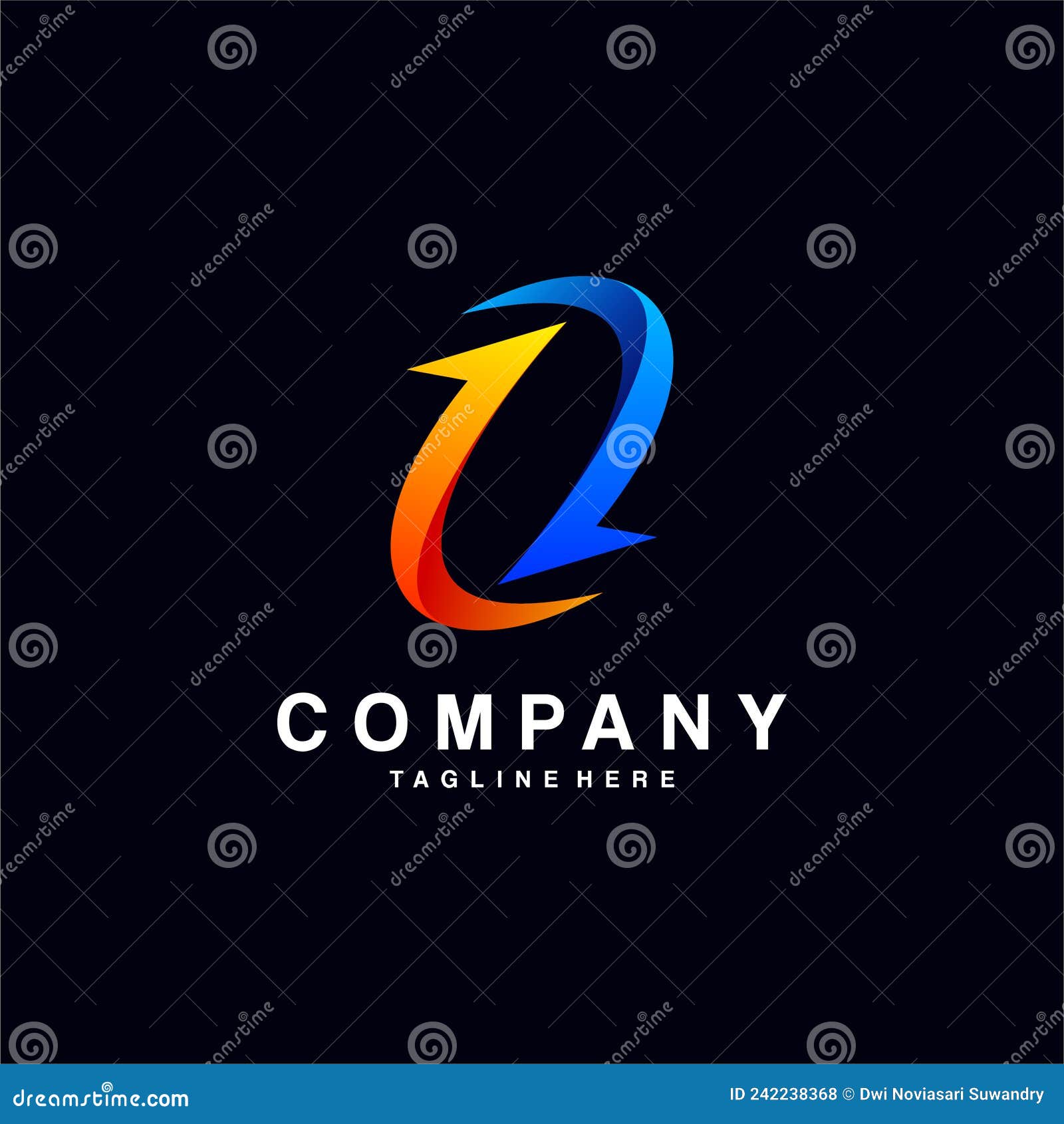Two Arrow Logo Design Template Stock Illustration - Illustration of ...