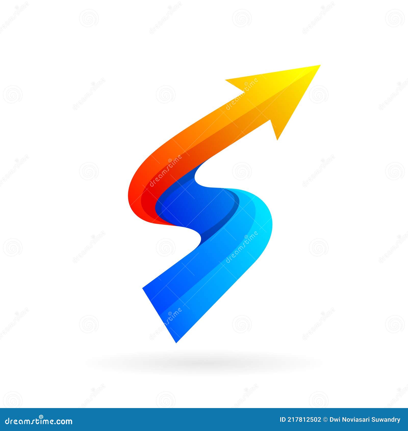 Arrow Vector Logo Forming Letter S Symbol Stock Vector - Illustration ...