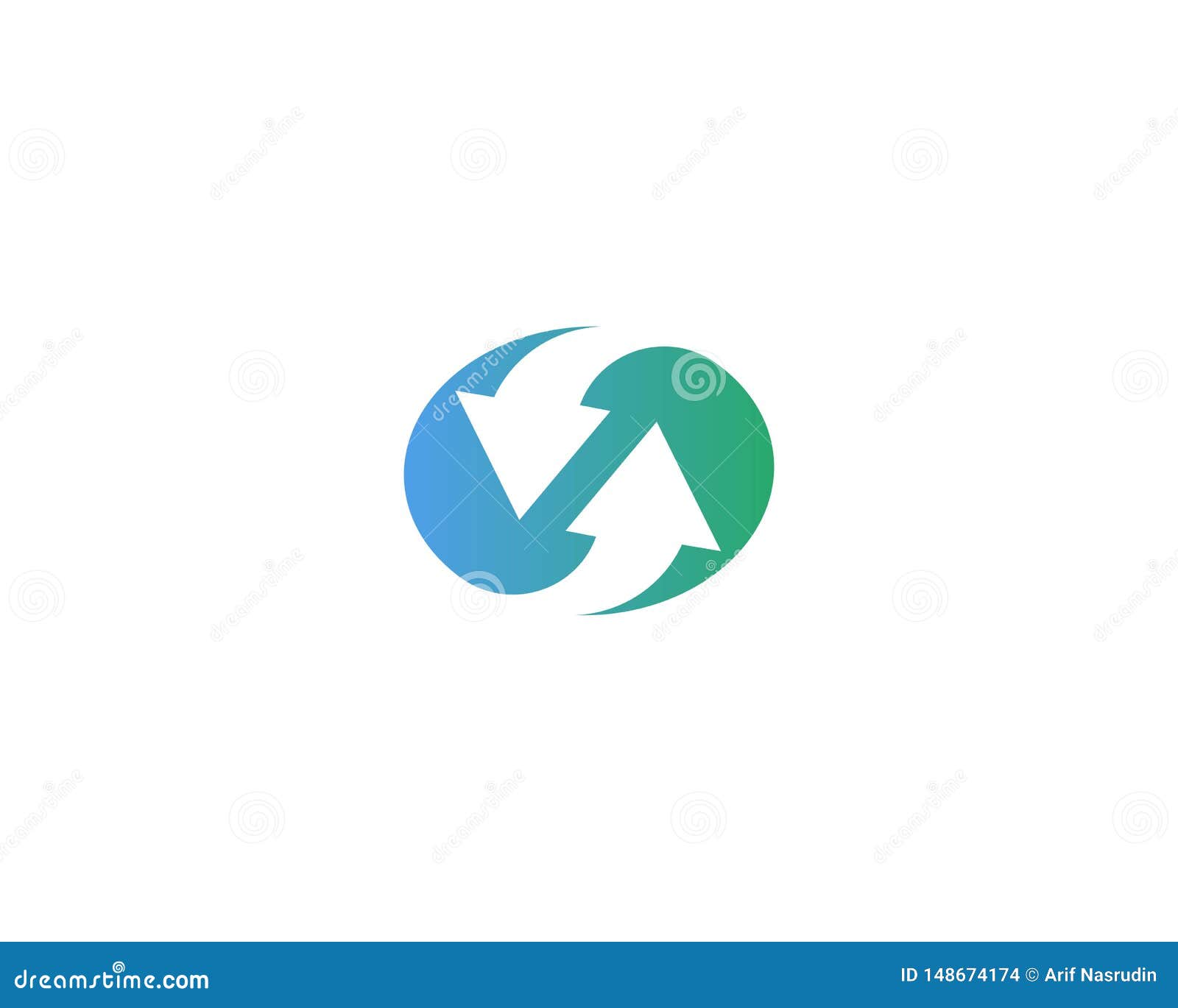 Arrow Logo or Recycle Icon Template Vector Design Stock Illustration ...