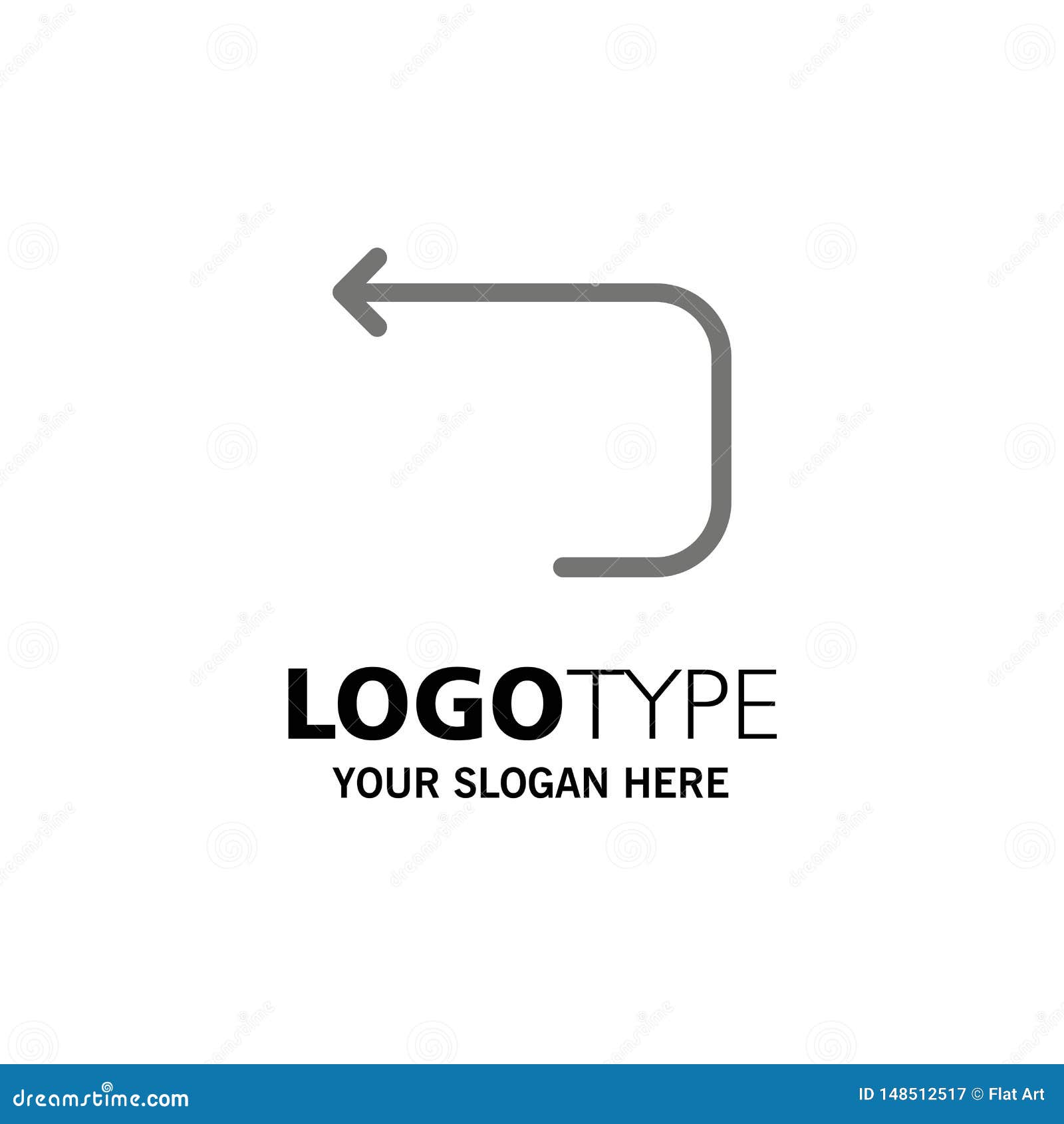 Arrow, Loop, Loop Arrow, Back Business Logo Template. Flat Color Stock ...
