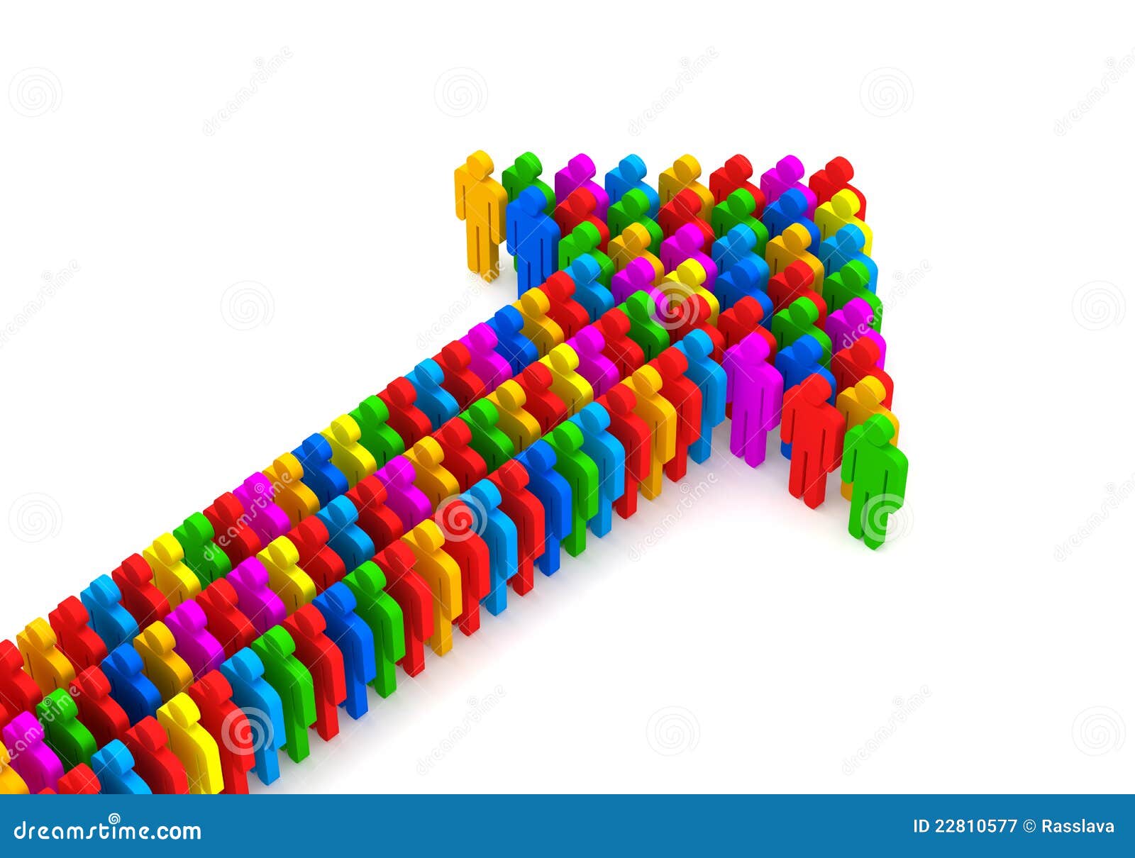 Arrow Made Colorful 3d People Stock Illustrations – 3 Arrow Made ...