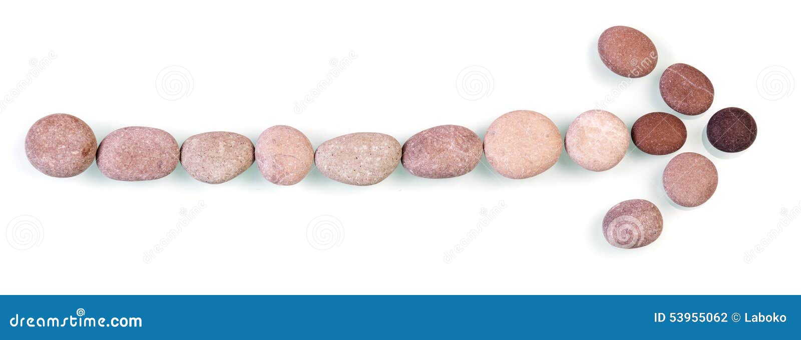 Arrow Made with Pebble Stones Stock Photo - Image of recreation, rank ...