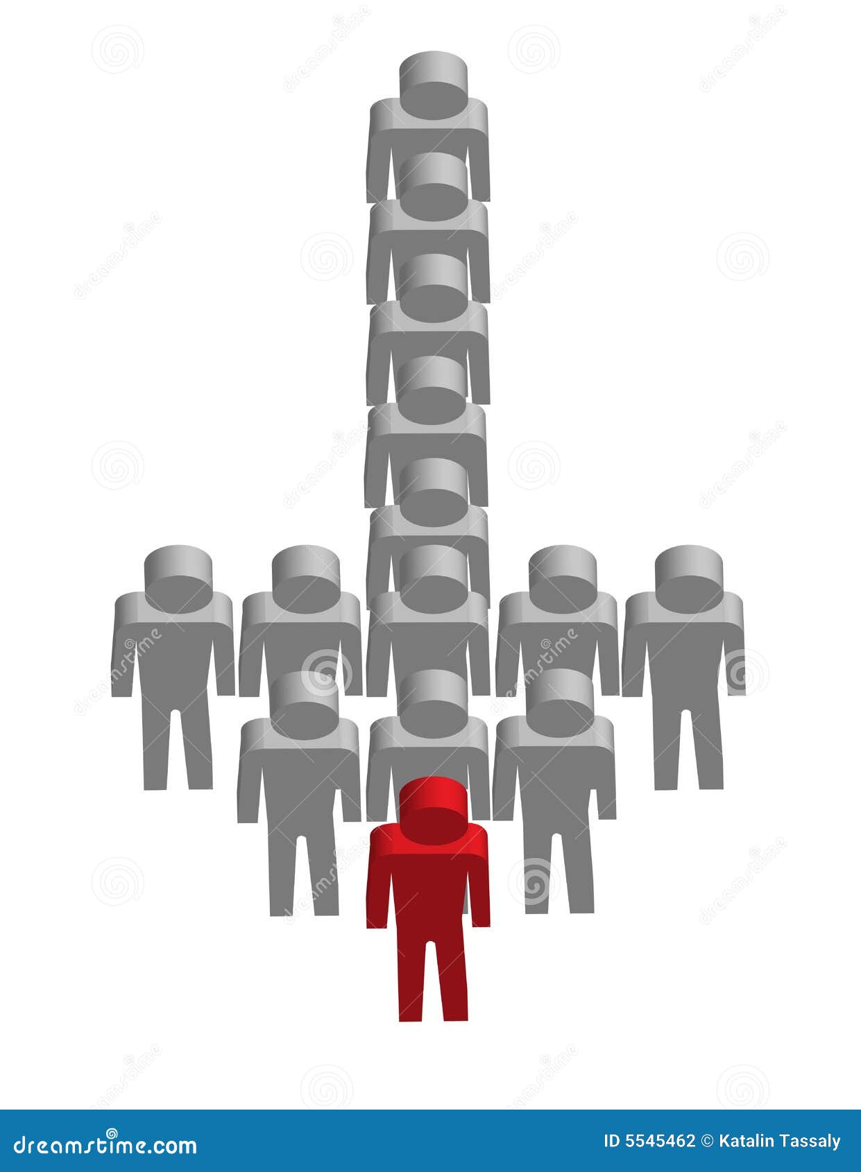 Arrow made from people stock illustration. Illustration of arrow - 5545462