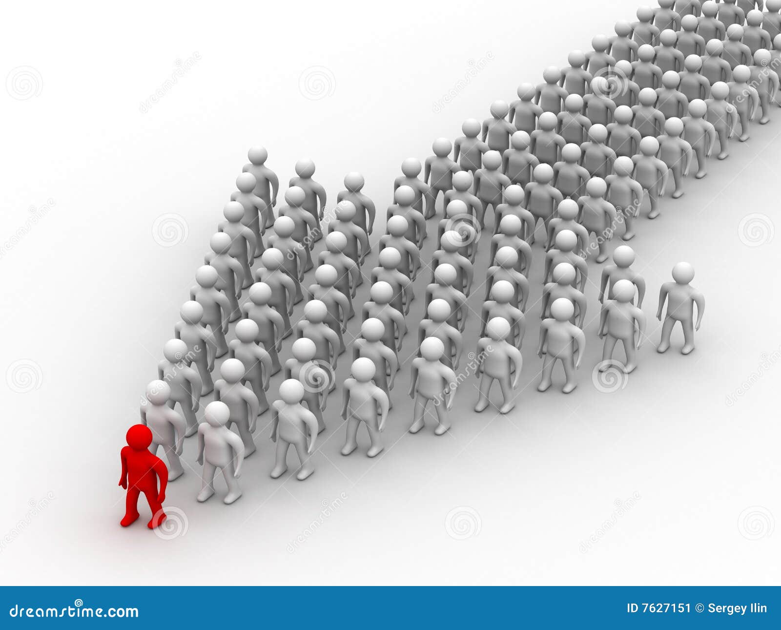 Arrow made of people. stock illustration. Illustration of leadership ...