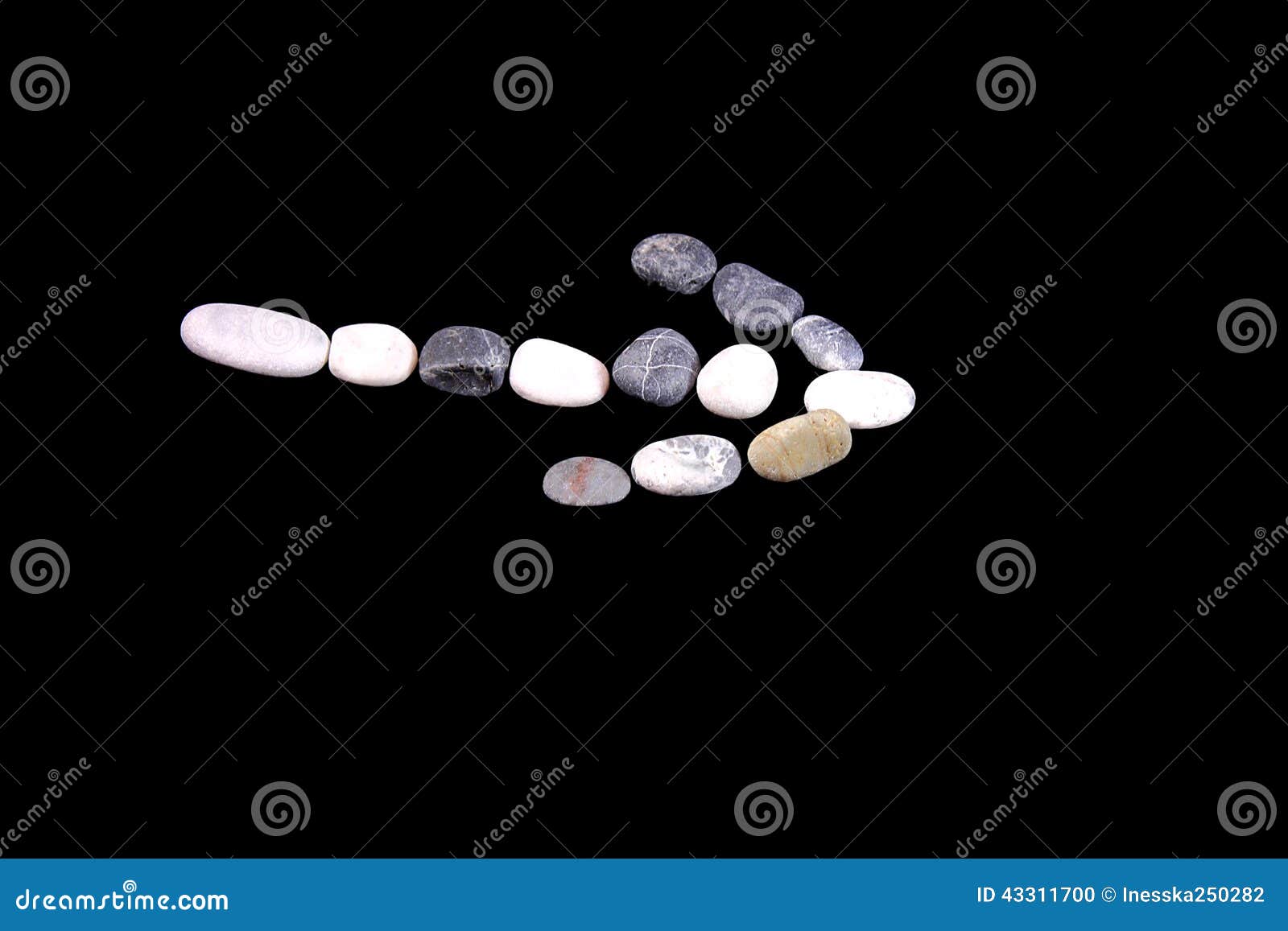 Arrow made of stones stock photo. Image of contemplation - 43311700