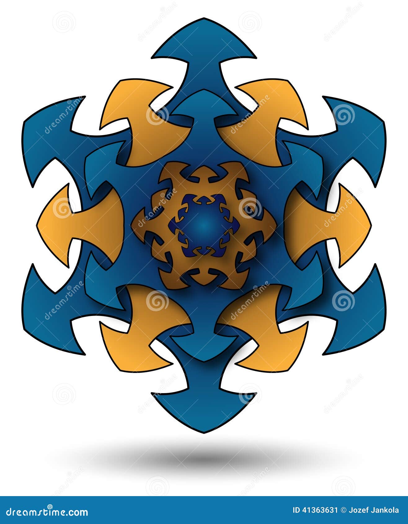 Arrow mandala stock illustration. Illustration of arrows - 41363631