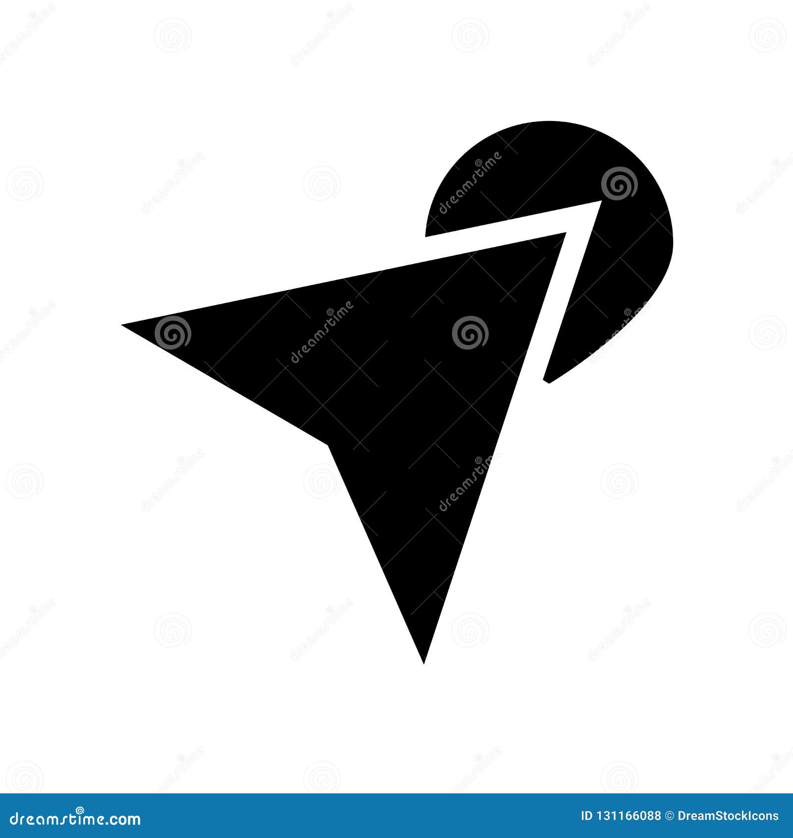 Arrow on Map Icon. Trendy Arrow on Map Logo Concept on White Background ...