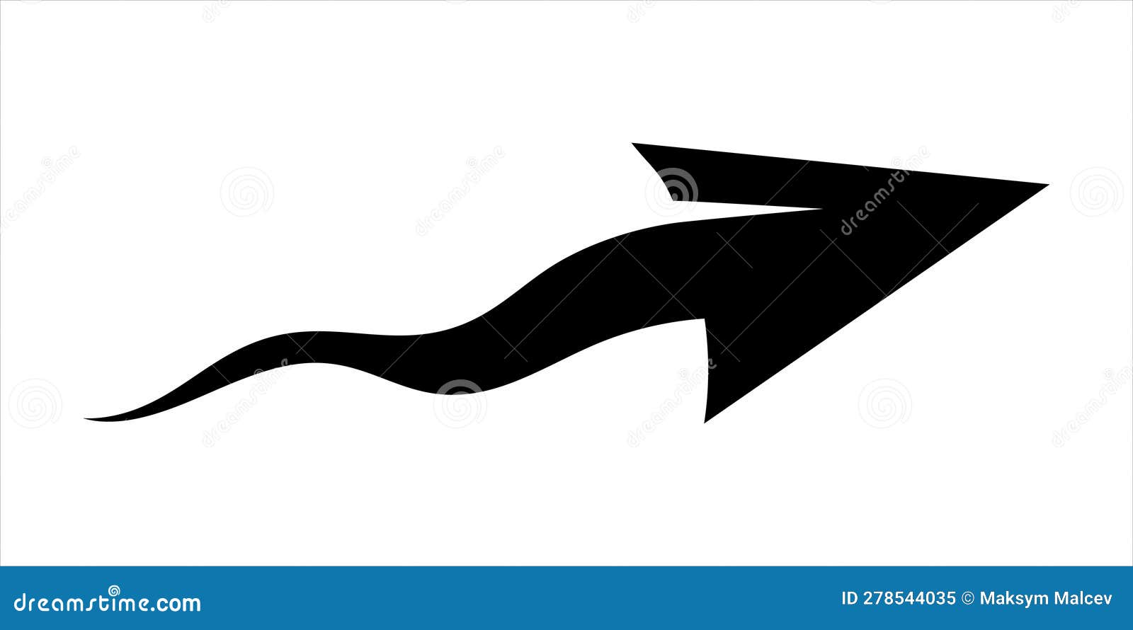 Arrow Mark Icon. Modern Black Arrow Logo. Vector Isolated on Background ...
