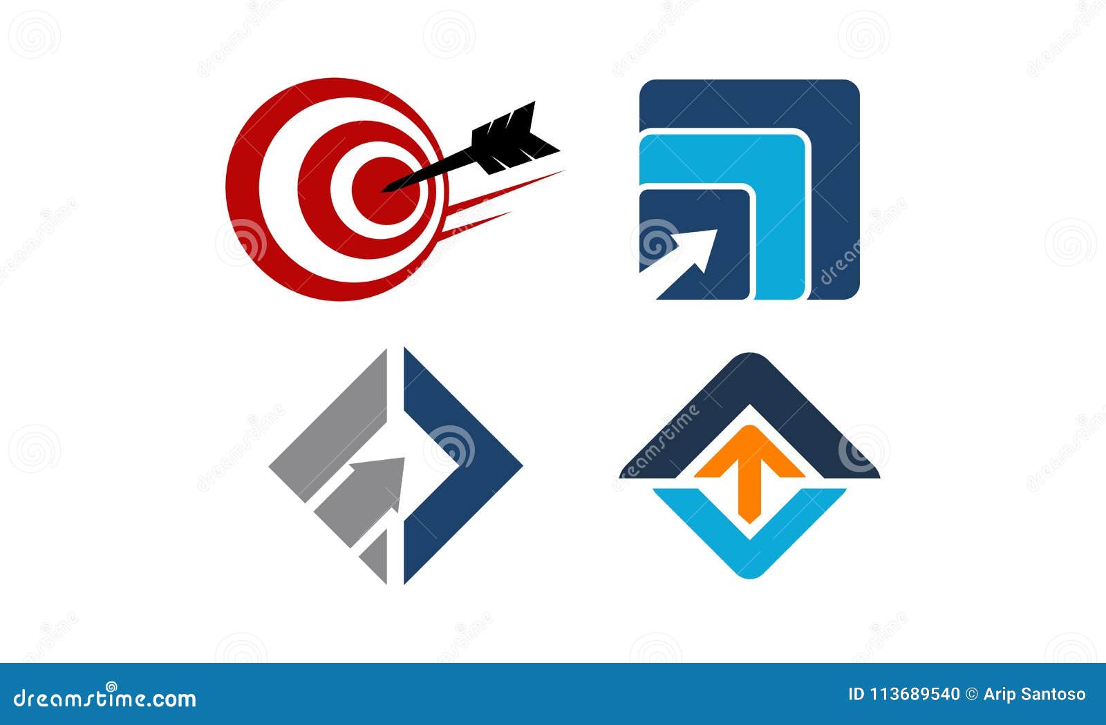 Arrow Marketing Distribution Set Stock Vector - Illustration of icon ...