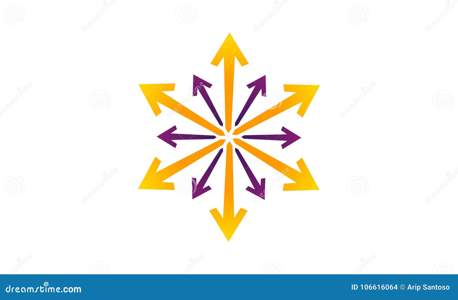 Arrow Marketing Distribution Template Stock Vector - Illustration of ...