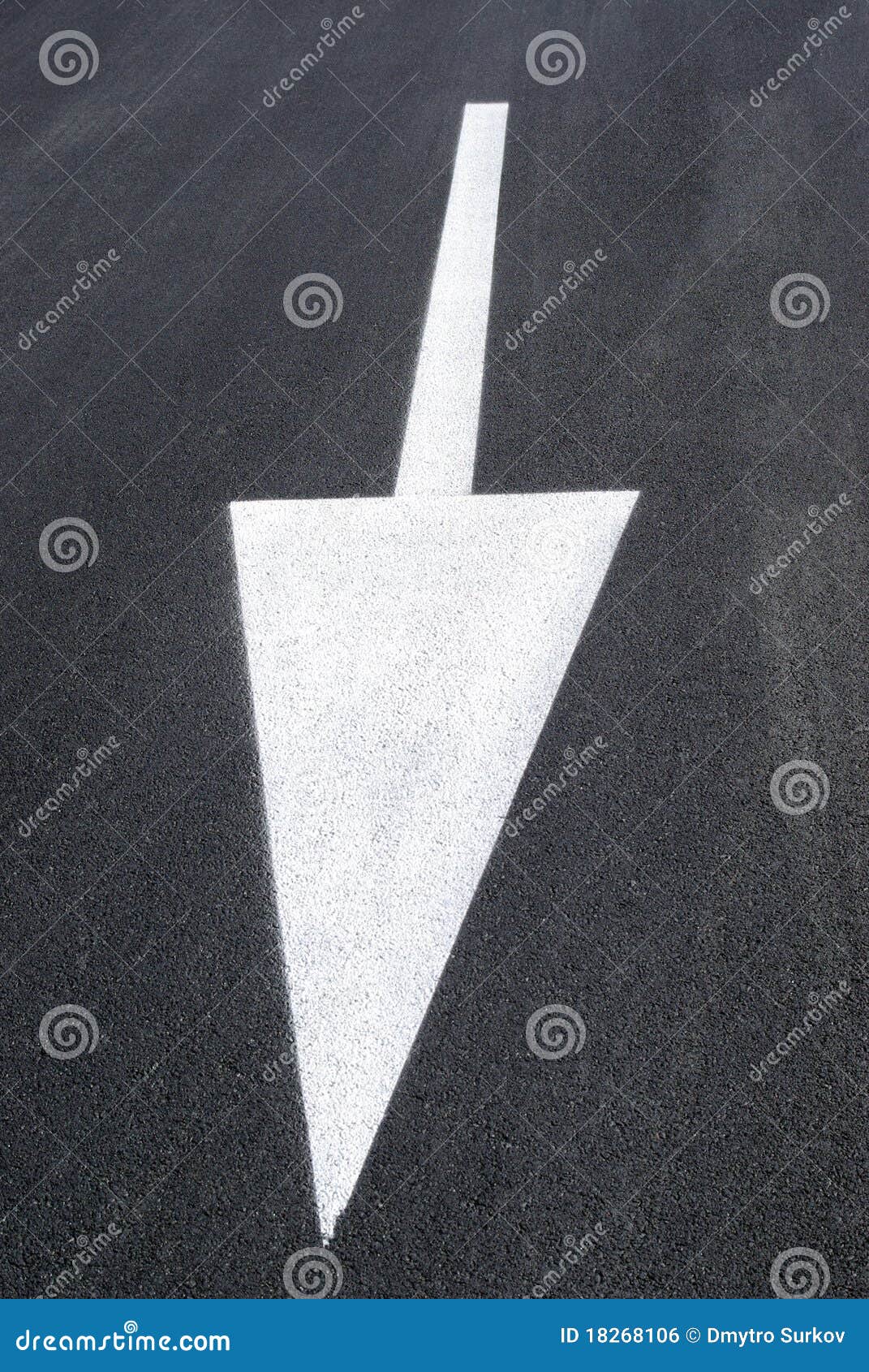 Arrow marking on road stock photo. Image of pavement - 18268106