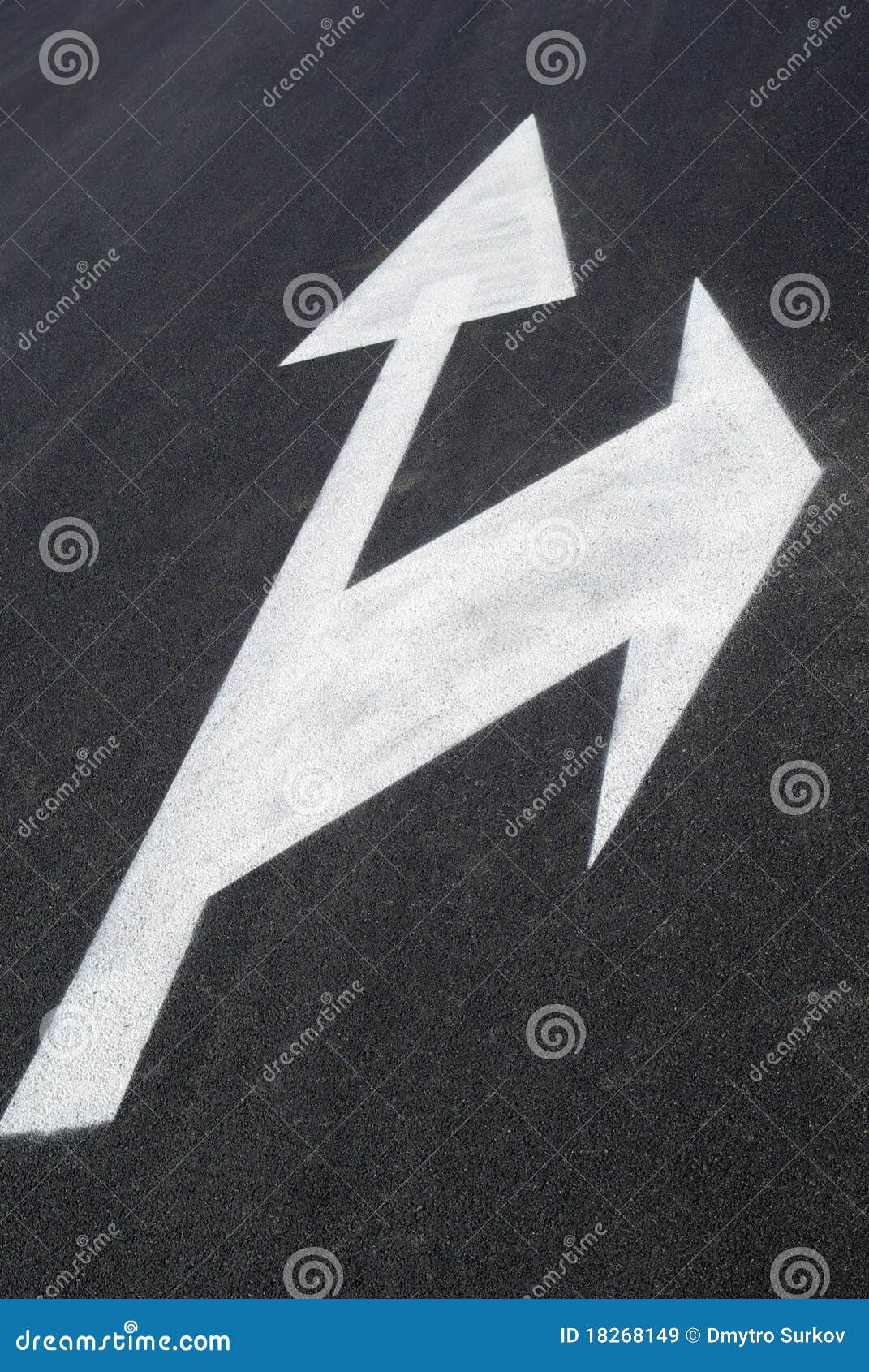 Arrow marking on road stock image. Image of pointing - 18268149