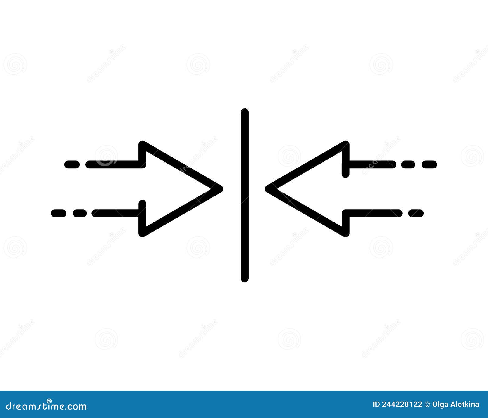 Arrow Meeting Icon, Compound, Pointer Connection Line, Synchronize ...
