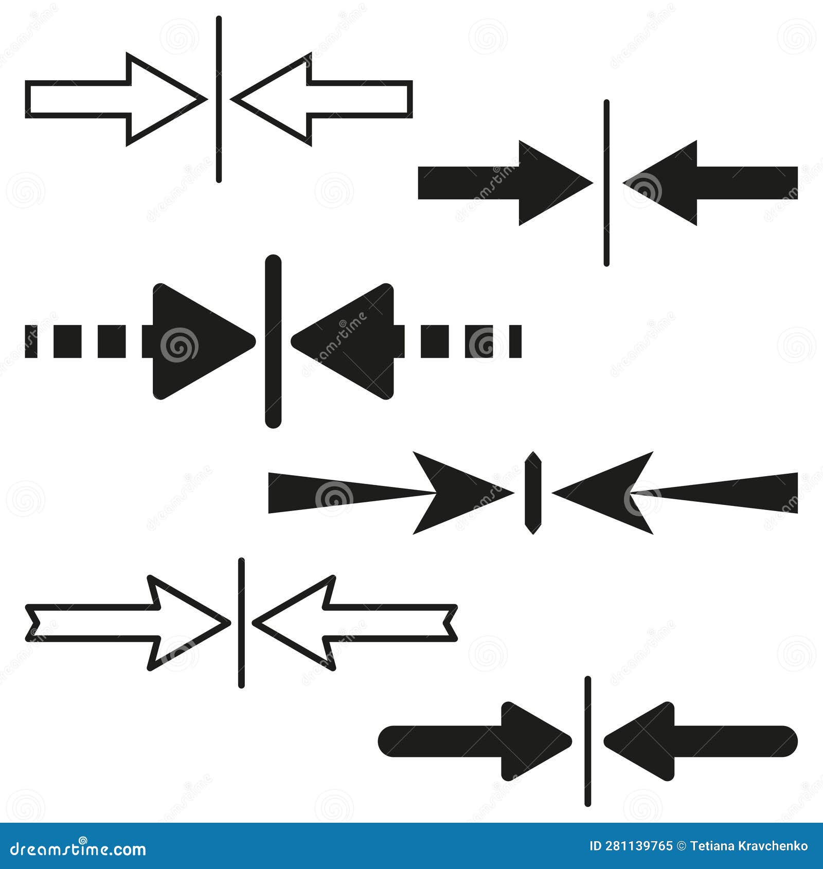 Arrow Meeting Icon, Compound, Pointer Connection Line, Synchronize ...