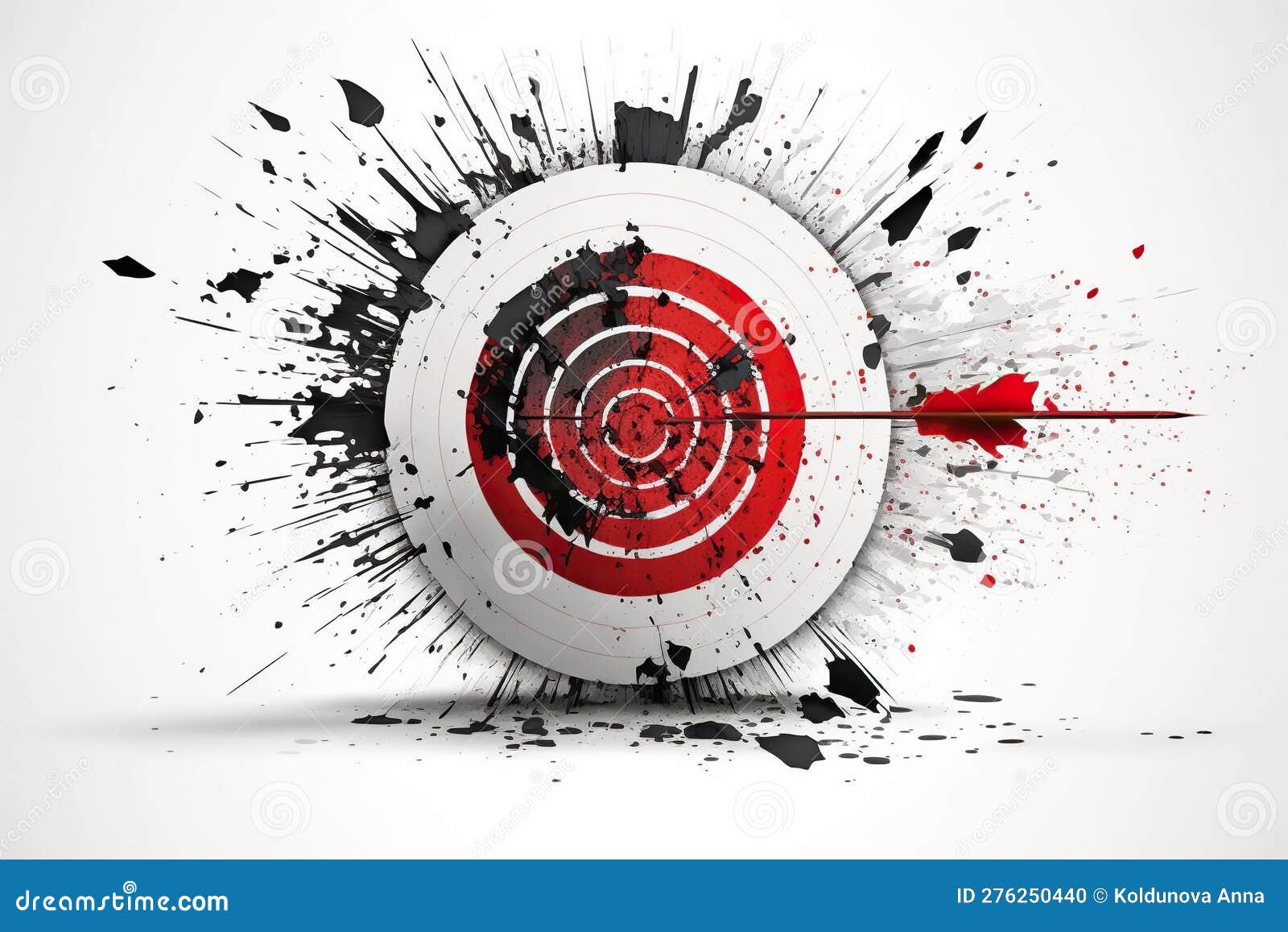 Arrow in the Middle of Aim, Created with Generative AI Technology Stock ...