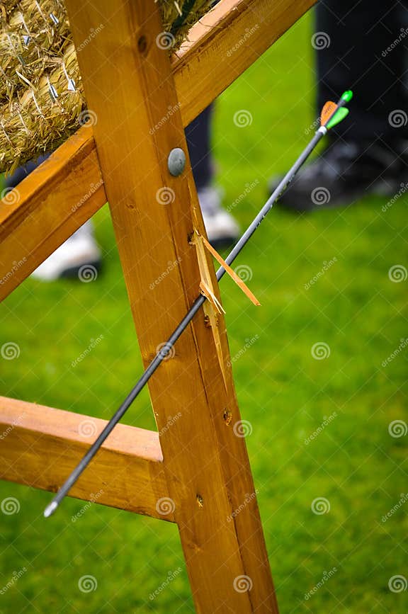 Archery Contest Arrow Bow Target Missed Stock Image - Image of ...
