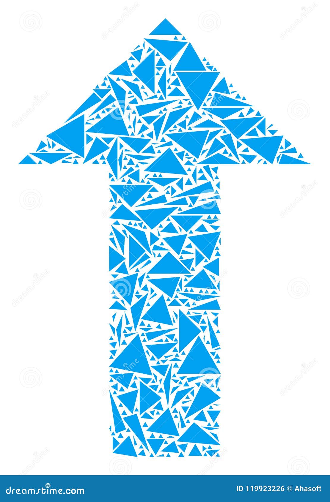 Arrow Collage of Triangles stock vector. Illustration of pattern ...