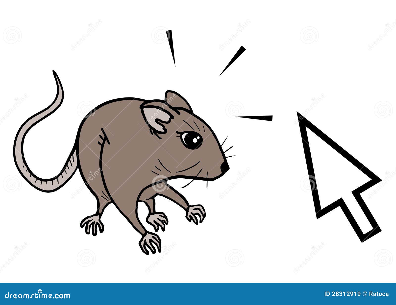 Arrow and mouse stock vector. Illustration of analysis - 28312919