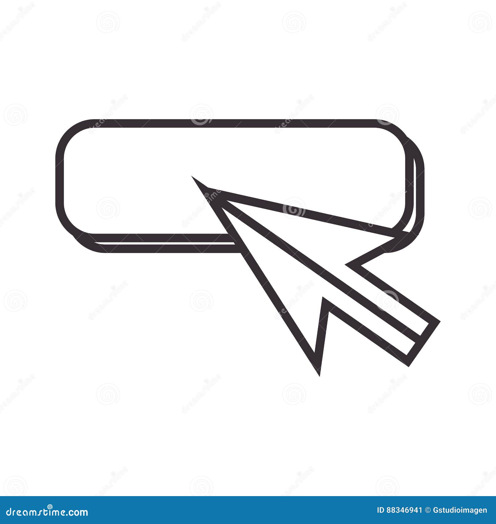 Arrow mouse pointer icon stock vector. Illustration of flat - 88346941