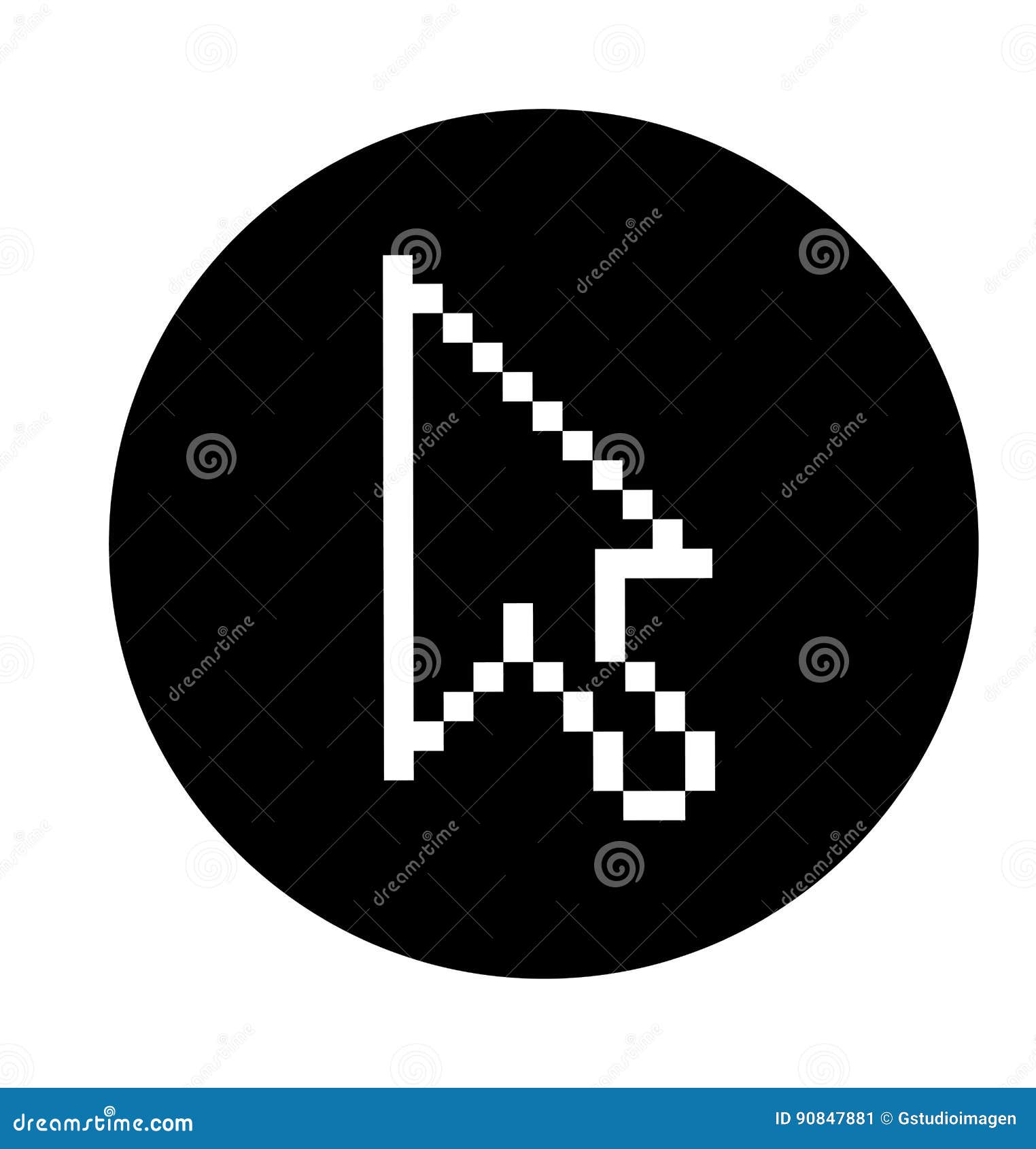 Arrow mouse pointer icon stock vector. Illustration of element - 90847881