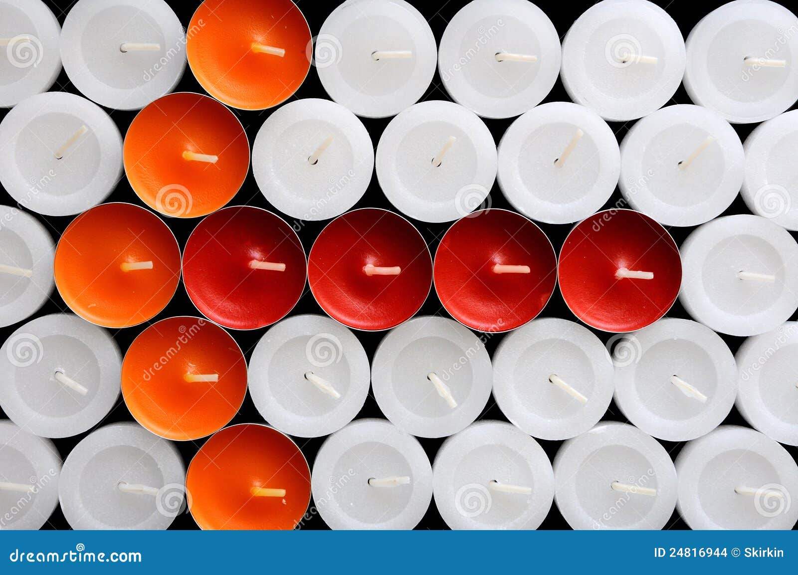 The Arrow of the Multi-colored Candles Stock Photo - Image of cloned ...