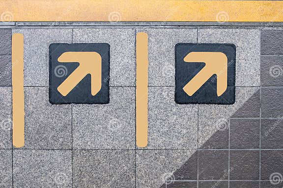 Arrow on the floor stock photo. Image of choices, road - 289672904