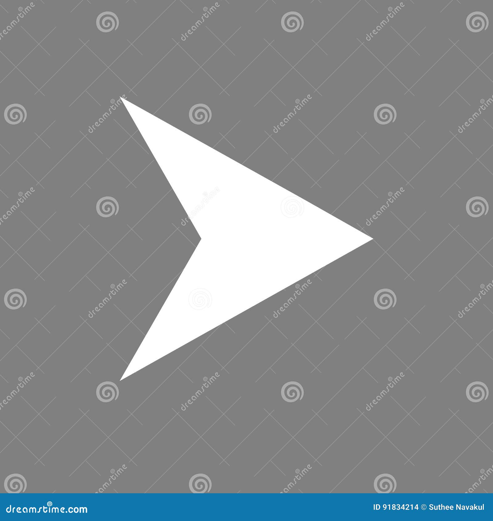 Arrow navigator icon. stock illustration. Illustration of interface ...