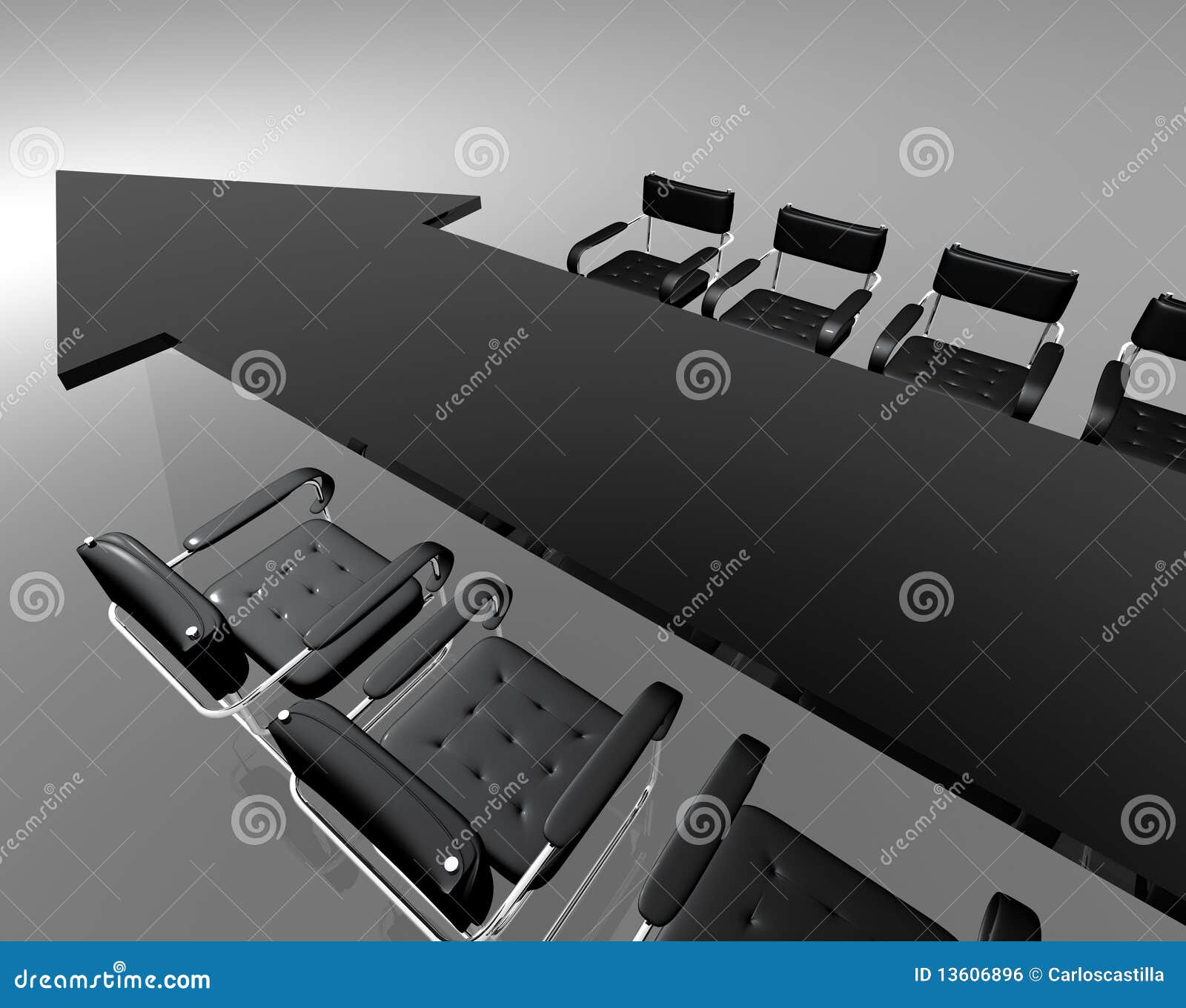 Arrow-negotiating table stock illustration. Illustration of armchair ...