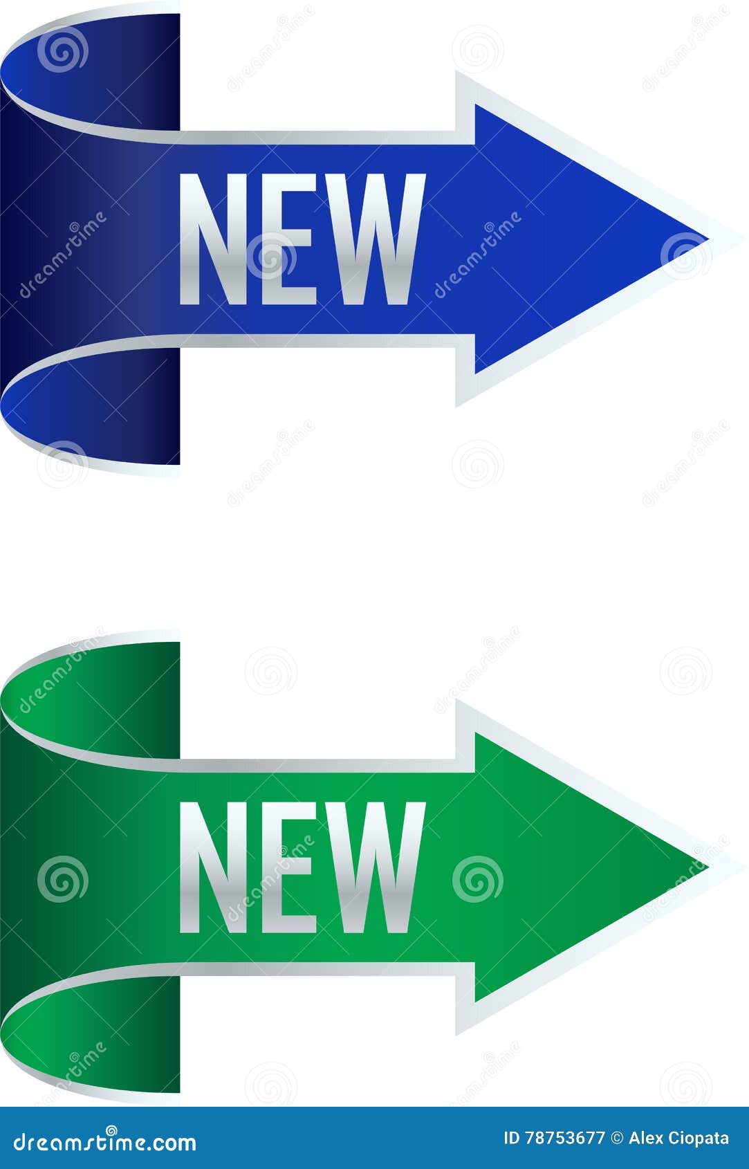 Arrow new banner stock vector. Illustration of element - 78753677